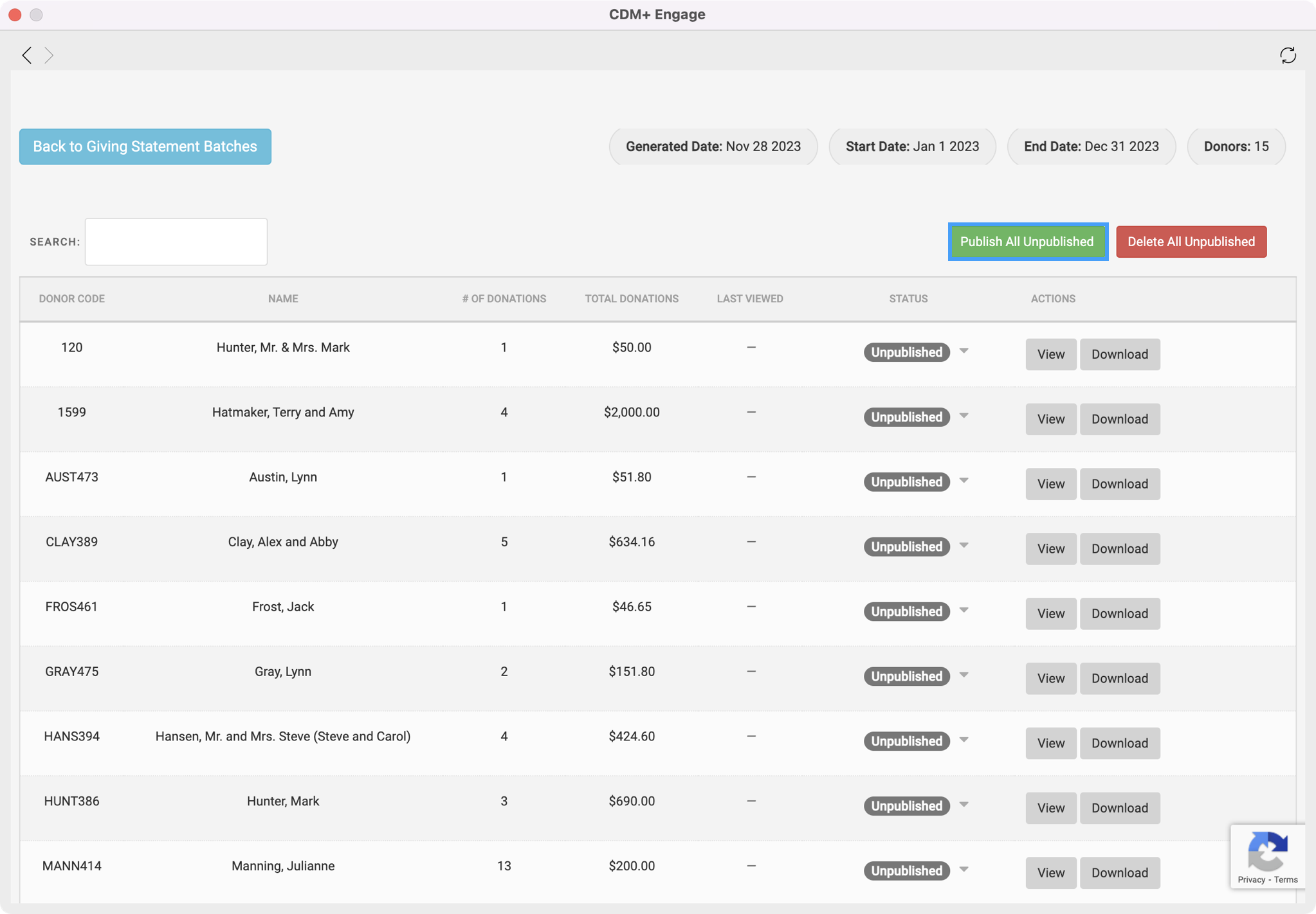 Publishing and Emailing Your Statements